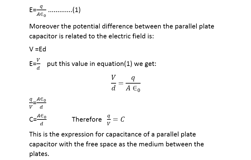 Capacitance Of A Capacitor Formula Capacitance Of A Capacitor Formula